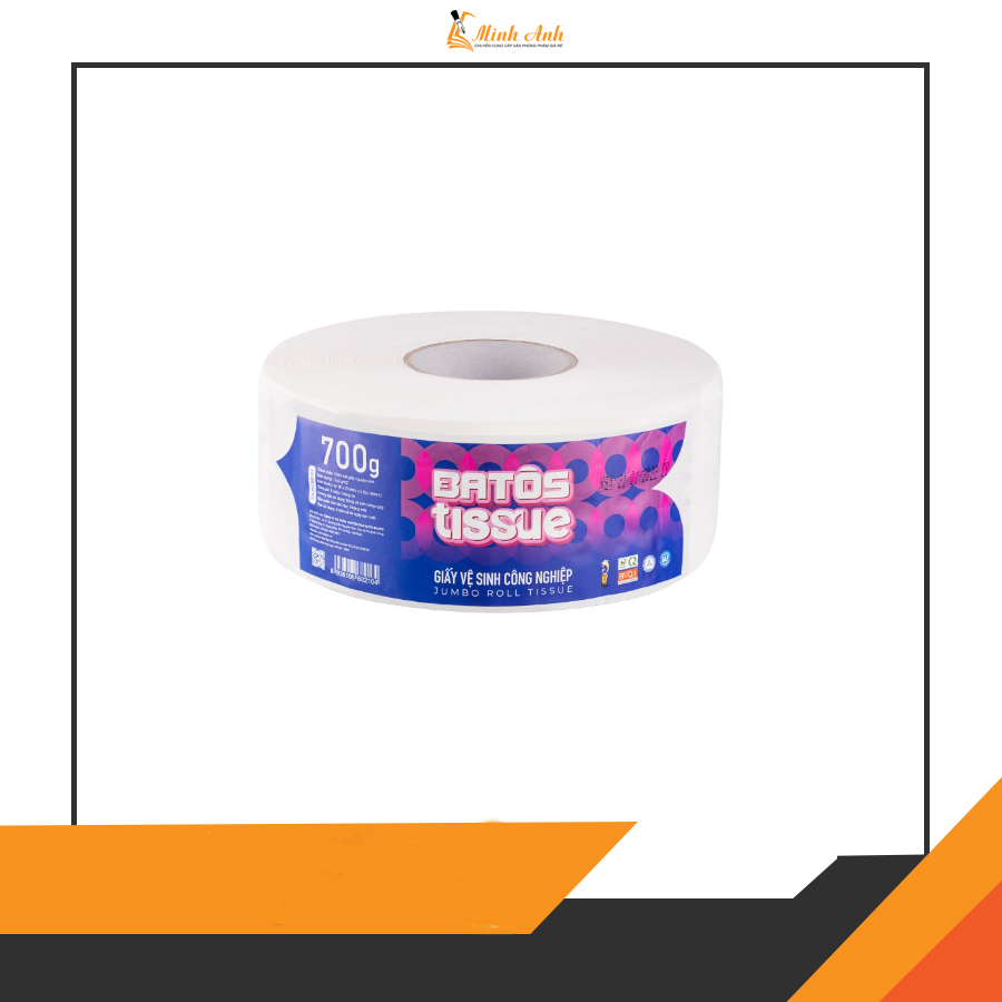 Giấy vệ sinh lớn 700gr Batos | giấy cuộn giá rẻ | vppminhanh.vn