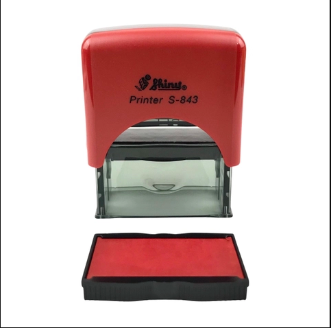 Mộc Dấu Shiny S-843 17*47mm - khắc dấu nhanh tại văn phòng phẩm Minh Anh